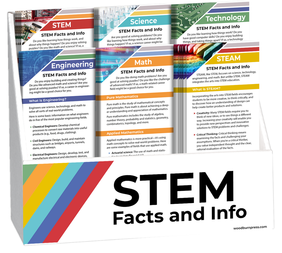 STEM - Facts and Info Rack Card Display Package – Woodburn Press