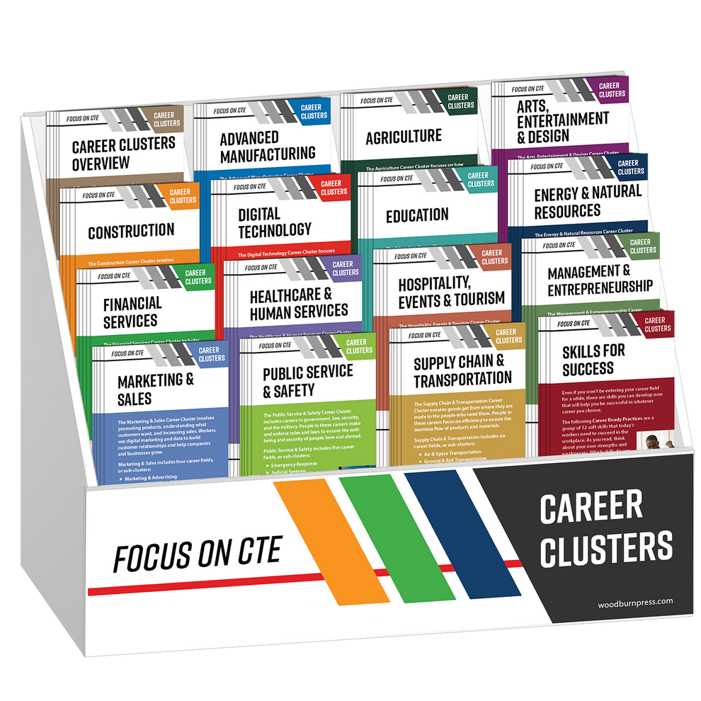 Focus on CTE - Career Clusters Rack Card Display Package – Woodburn Press