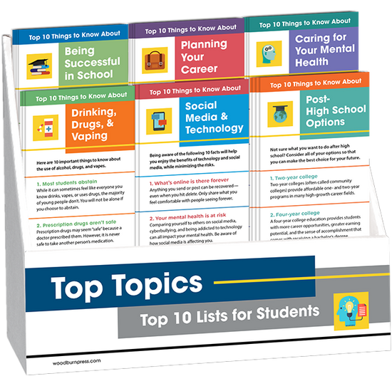 Top Topics Rack Card Display Package – Woodburn Press